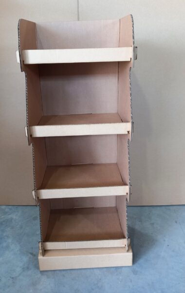 Exhibidor diseño 3 de cartón - Cartonnia: Nuestro universo en cartón